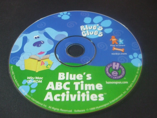 BLUE'S CLUES: BLUE'S ABC Time Activities (PC & Mac, 1999) - solo disco ...