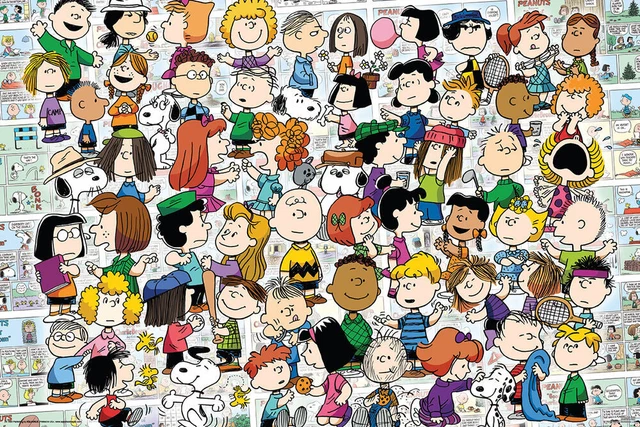 PEANUTS - COLLAGE Affiche 24x36 - Snoopy Charlie Marron 241493 EUR 13 ...