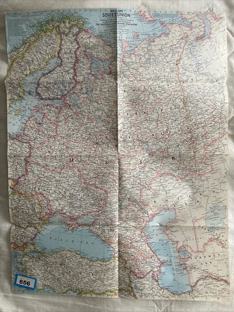 VINTAGE MAP WESTERN soviet union russia ukraine national - PicClick UK
