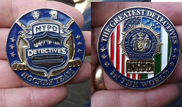 NYPD DETECTIVES HOCKEY Team Police Department Challenge Coin £18.77 ...