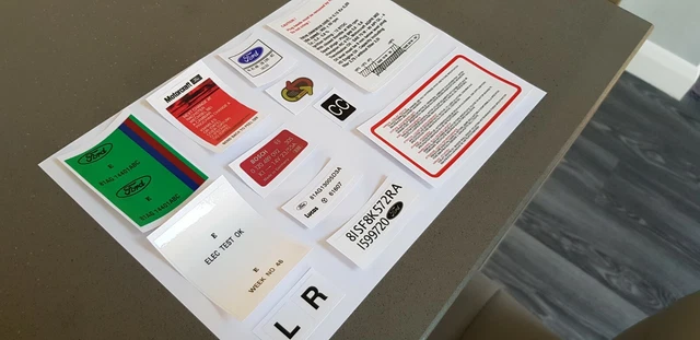 FORD ESCORT RS1600I engine Bay Decal Sticker Set £31.90 - PicClick UK