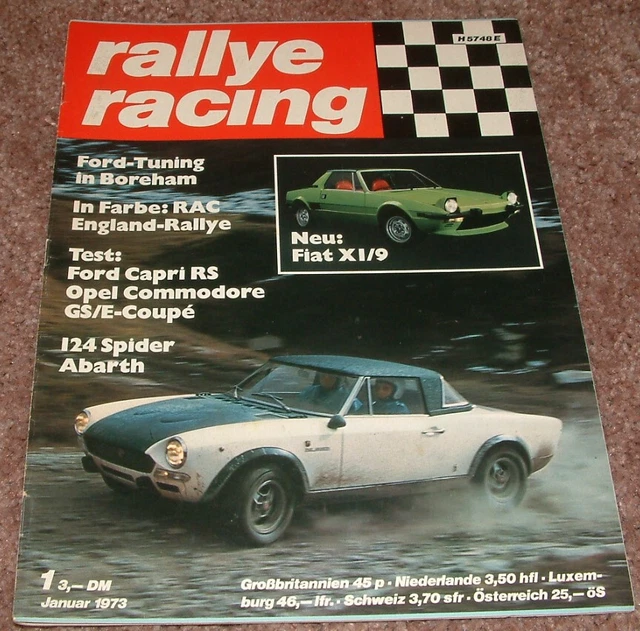 RALLYE RACING 1/73 Opel Commodore GS/E, Ford Capri RS, 124 Spider ...