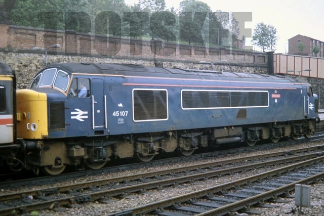 35MM SLIDE BR British Railways Diesel Loco Class 45 45107 Sheffield ...