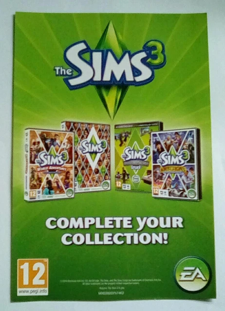 RARE PROMOTIONAL FLYER INSERT Sims 3 Complete Your Collection PC £4.95 ...