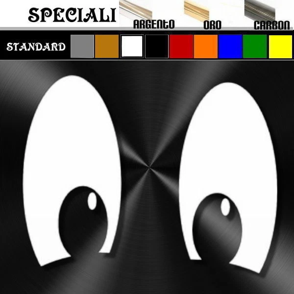 ADESIVO STICKER OCCHI EYES CARTOON 3 full prespaziato,decal tuning auto ...
