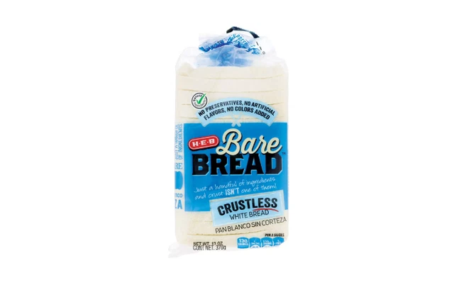 4 PACK HEB CRUSTLESS BARE WHITE BREAD - 4 LOAVES OF 13oz. £30.76 ...