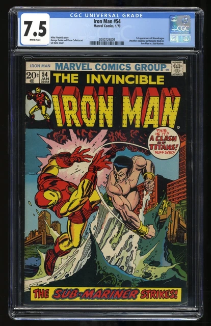 IRON MAN #54 CGC VF- 7,5 1ère apparition Moondragon ! Marvel ...