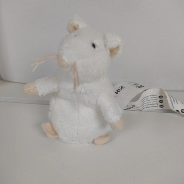 IKEA GOSIG MUS Mouse Mice Rat White Soft Plush Cuddly Toy Small 5.5" £ ...