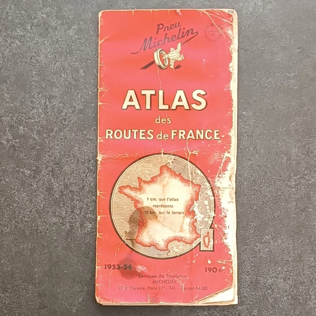 CARTE ROUTIÈRE MICHELIN Atlas des routes de France Année 1953-54 EUR 4 ...