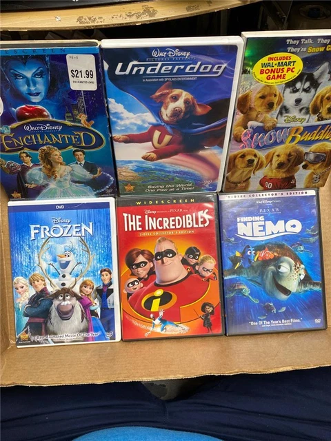 DISNEY DVD LOT - Frozen, The Incredibles, Finding Nemom UnderDog ...