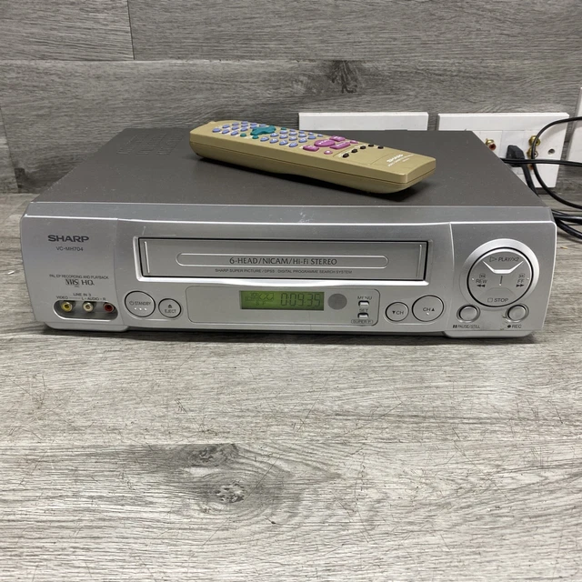 SHARP VC-MH704 6 HEAD NICAM VCR VHS Video Cassette Recorder PLAYER. VGC ...