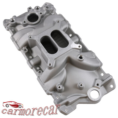 SMALL BLOCK CHEVY Cast Aluminum Intake Manifold Dual Plane 350 400 From ...