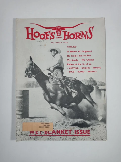HOOFS AND HORNS Magazine Western Cowboy Rodeo Cutting Racing Horse ...