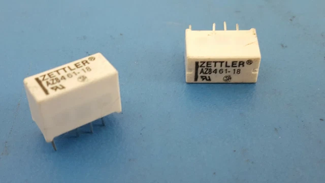RELAIS ÉLECTROMÉCANIQUE DPDT 2A 18VDC trou traversant ZETTLER AZ8461-18 ...
