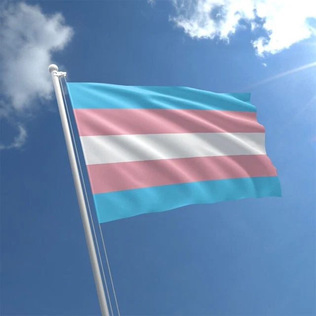 TRANSGENDER PRIDE FLAG 5ft x 3ft Trans Inclusive Flags with Eyelets ...