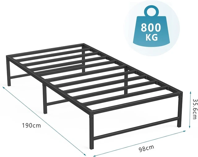 3FT HEAVY DUTY Metal Bed Frame with Storage - No Box Spring Needed £77. ...