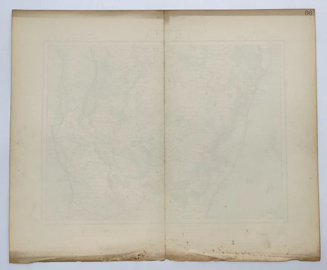 ANTIQUE MAP OF Asia - Map of India - Mysore - Carnatic - Letts´s ...
