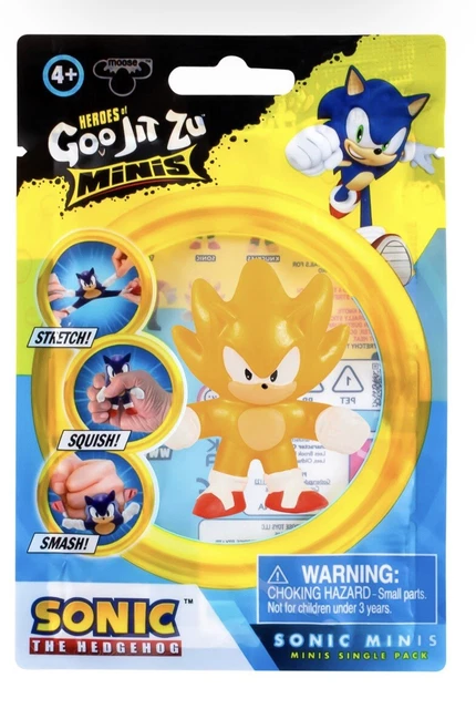 HEROES OF GOO Jit Zu Sonic the Hedgehog - Super Sonic Mini Figure Toy ...