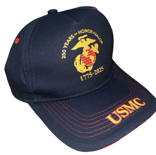 USMC 250TH ANNIVERSARY Navy Hat Marine Corps 1775-2025 New Cap $28.19 ...