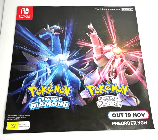 POKEMON BRILLIANT DIAMOND Shining Pearl In Store Promo Advertising ...