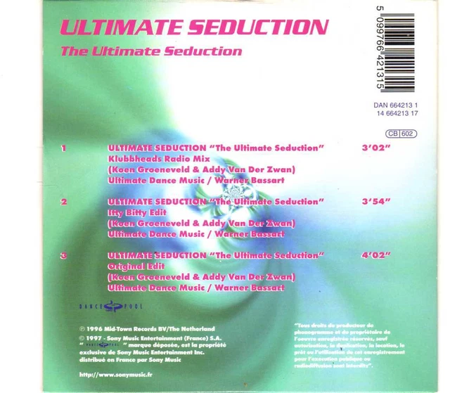 THE ULTIMATE SEDUCTION - Ultimate Seduction - CDS - 1996 - Eurohouse ...