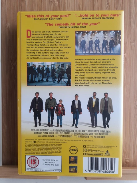 THE FULL MONTY (Fox UK VHS 1997) Robert Carlyle / Mark Addy £1.70 ...