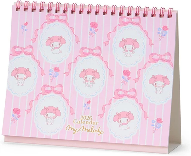 SANRIO MY MELODY Ring Calendar 2026 Schedule Paper Desktop Calendar ...