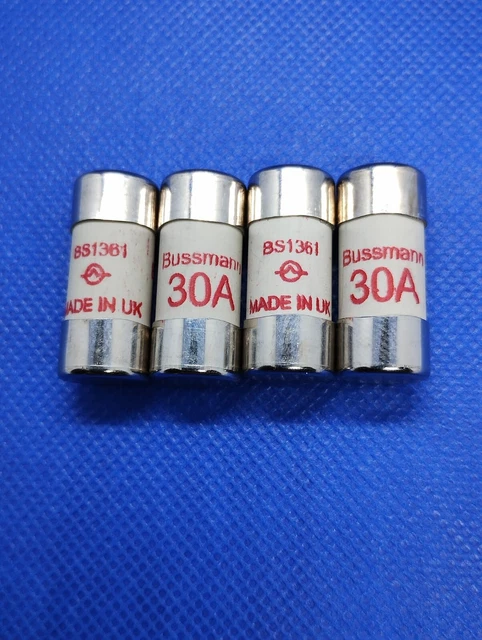 4 X 30AMP Fusebox/Consumer Unit cooker socket ring fuse Eaton Bussmann ...
