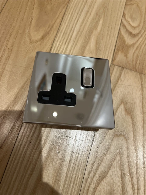 HAMILTON SHEER SILVER 1 gang 13A Switched socket £6.99 - PicClick UK HAMILTON SHEER SILVER 1 gang 13A Switched socket £6.99 - PicClick UK