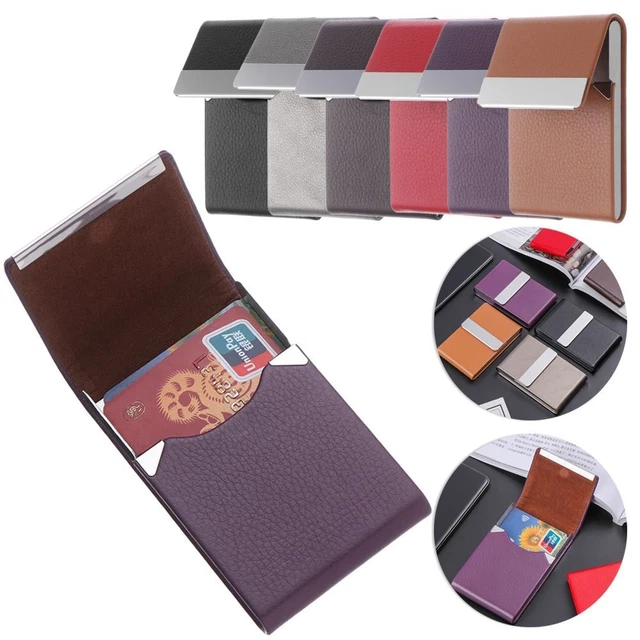 BUCKLE CREDIT CARD ID Case Business Card Holder Slim Pocket Name Card ...