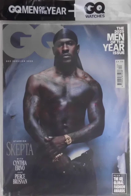 GQ MAGAZINE DEC 2025/Jan 2026 The 2025 Men of the Year Issue: Skepta £9 ...