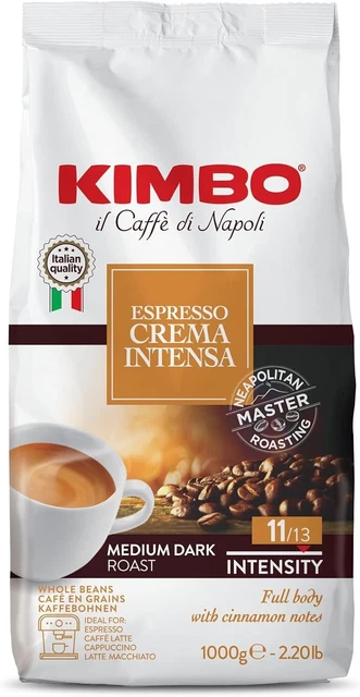 KIMBO ESPRESSO CREMA Intensa Coffee Beans 6 x1kg Italian Medium Dark ...