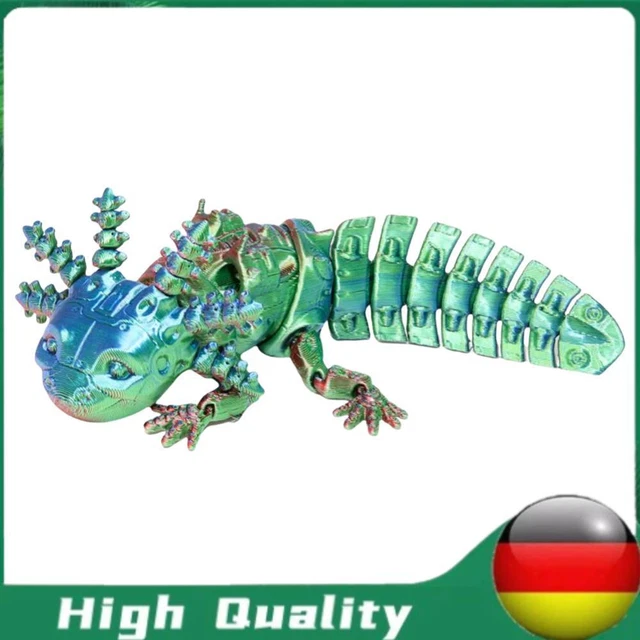 3D PRINTED AXOLOTL Toy Articulated Mechanical Axolotl Figurine Gifts ...