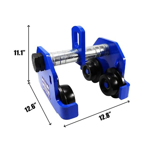 DUAL WHEELS BEAM Trolley 3 Ton Heavy Duty 6600LBS Capacity Push, NEW ...
