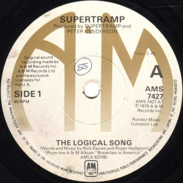 SUPERTRAMP - THE Logical Song, 7", (Vinyl) EUR 12,94 - PicClick IT
