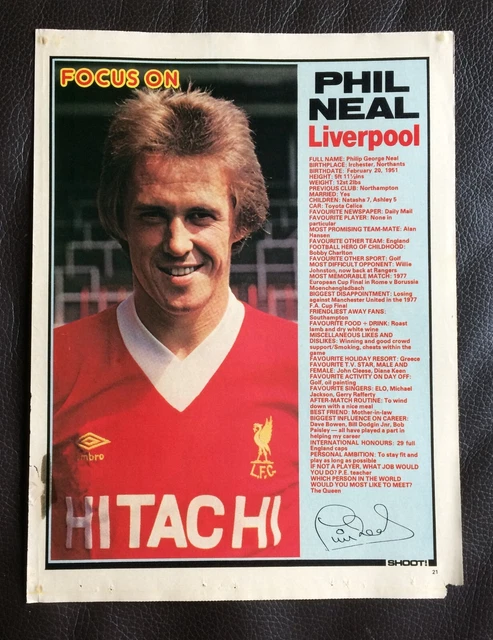 PHIL NEAL POSTER - A4 size - Focus from Shoot magazine 1970's ...