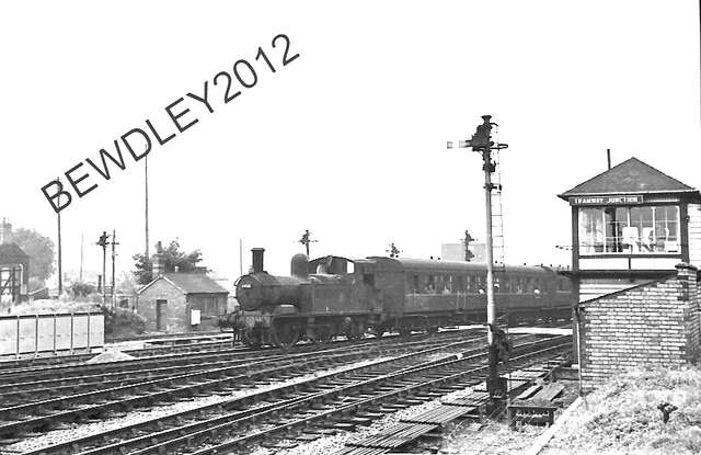 NEGATIVE 35MM GWR 1458 PASSING TRAMWAY JUNCTION SIGNAL BOX NO DATE ...