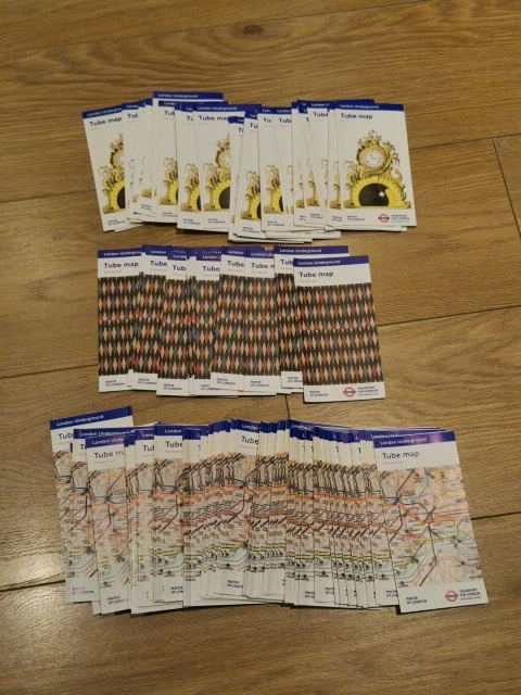 LONDON UNDERGROUND TUBE Map Joblot TFL Transport Graffiti Subway Posca ...