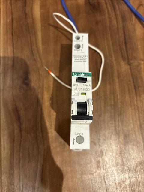 CRABTREE STAR BREAKER RCBO 16A Type A 30mA £8.66 - PicClick UK