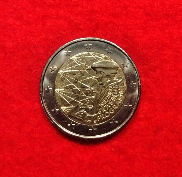 PIÈCE RARE DE 2 euros - Commemorative RF ERASMUS 2022 Belle Epreuve (BE ...