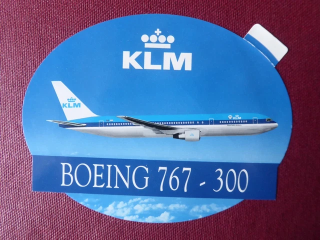 AUTOCOLLANT STICKER KLM Royal Dutch Airlines Boeing 767-300 Airliner ...
