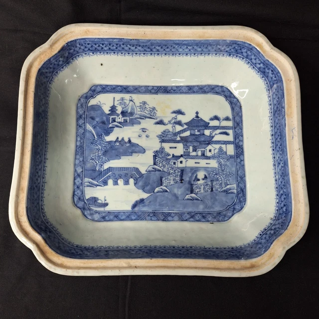ANTIQUE 19TH CENTURY Chinese Export Nanking Porcelain Vegetable Dish ...
