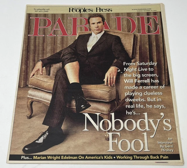 2003 PARADE MAGAZINE Will Ferrell Marian Wright Edelman Bill Cosby ...