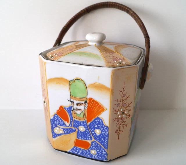 GENUINE SAMURAI CHINA Tea Container Antique Japan Collectable 1900-1910 ...