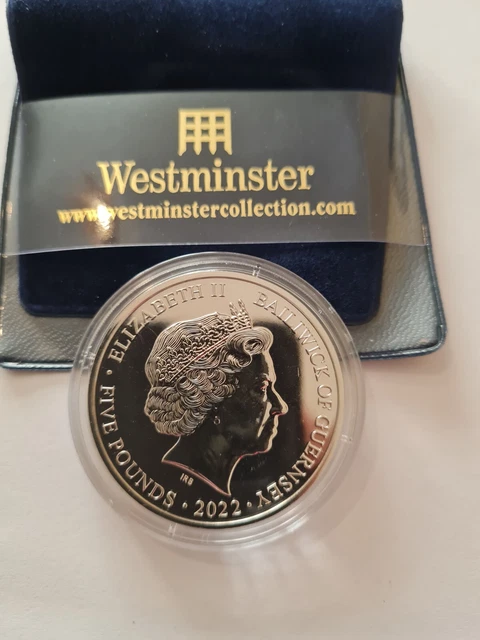 QUEEN ELIZABETH II. Platin Jubiläum 70 Jahre 1952-2022 £5 unc Münze EUR ...