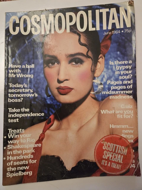 VINTAGE COSMOPOLITAN MAGAZINE June 1984 Retro Women’s Fashion Lifestyle ...