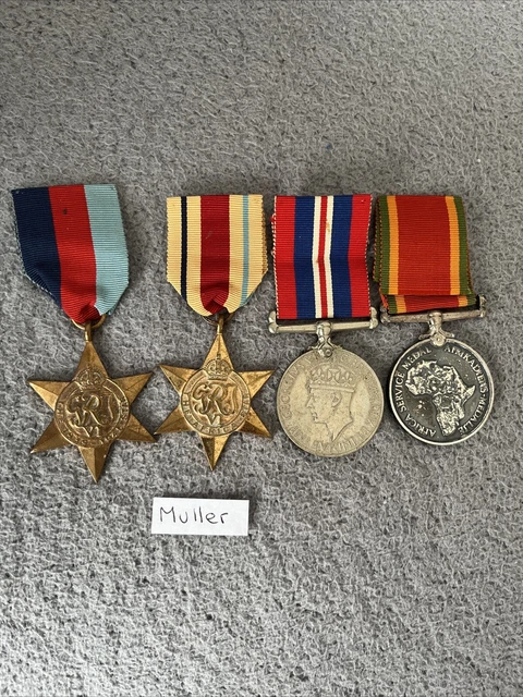 WORLD WAR II Group of NAMED Medals Africa Service Medal group of 4 ...