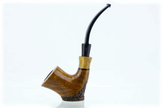 PIPE LUIGI VIPRATI En Cerisier Stand-Up Racine Lisse/Rustique Fait Main ...