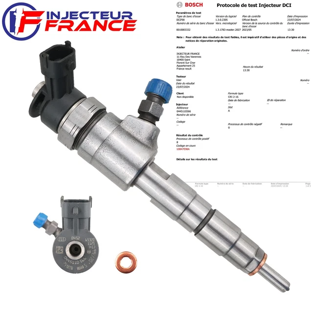 0445110566 INJECTEUR BOSCH Citroën Peugeot Opel Combo 1.6 D 9802776680 ...
