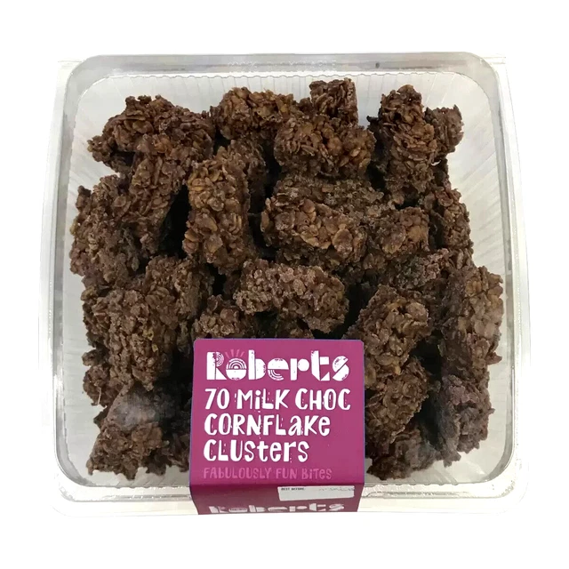 ROBERTS MILK CHOCOLATE Cornflake Clusters Fabulously Fun 70 Bites ...